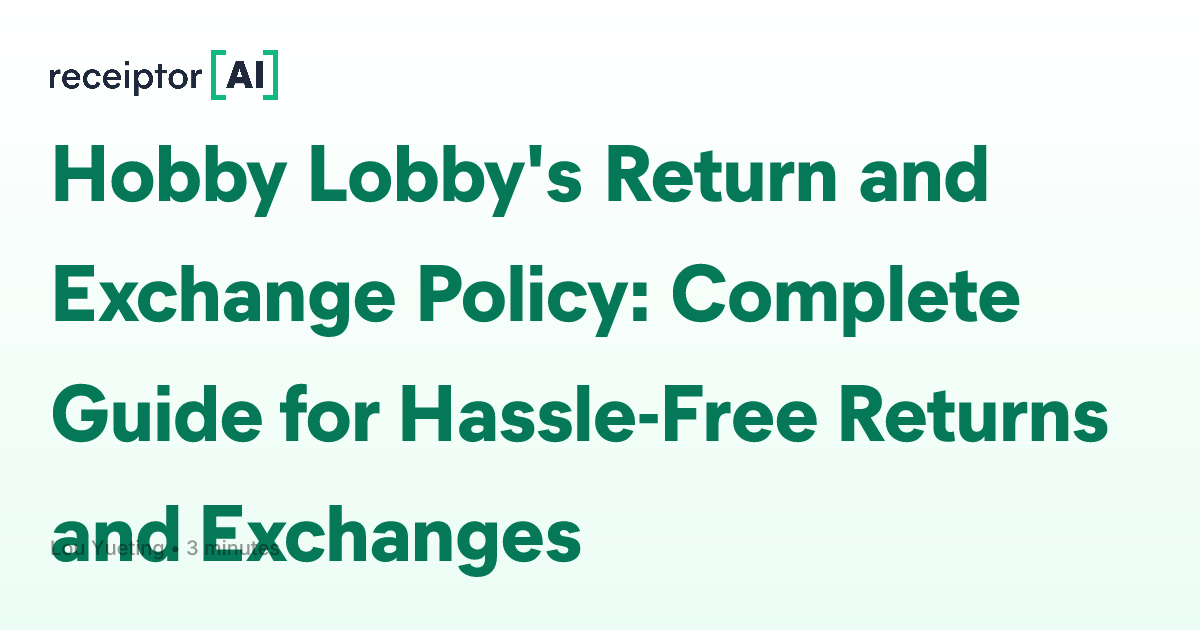 Hobby Lobby's Return and Exchange Policy: Complete Guide for Hassle-Free Returns and Exchanges ...
