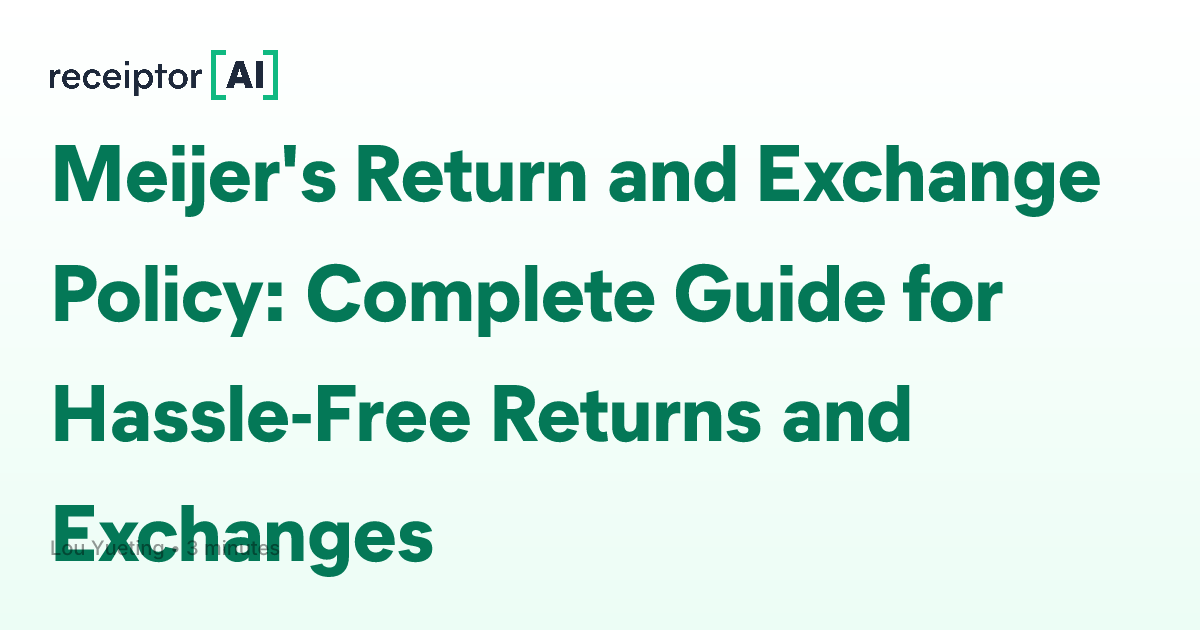 Meijer's Return and Exchange Policy: Complete Guide for Hassle-Free ...