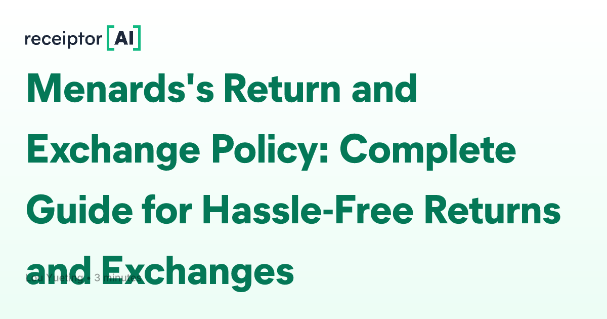 Menards's Return and Exchange Policy: Complete Guide for Hassle-Free ...