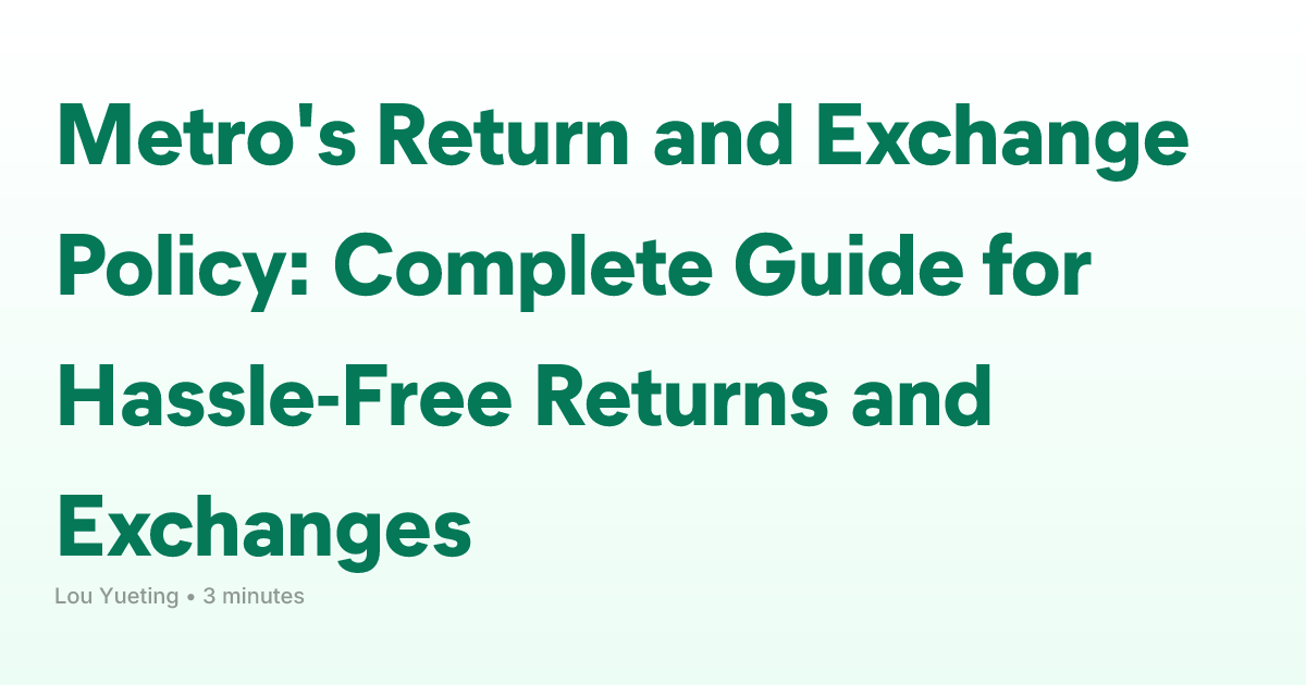Metro Pcs Return Policy