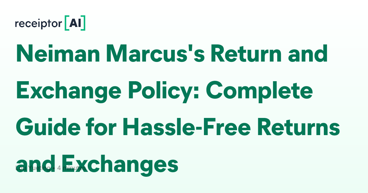 Neiman Marcus's Return and Exchange Policy: Complete Guide for Hassle ...