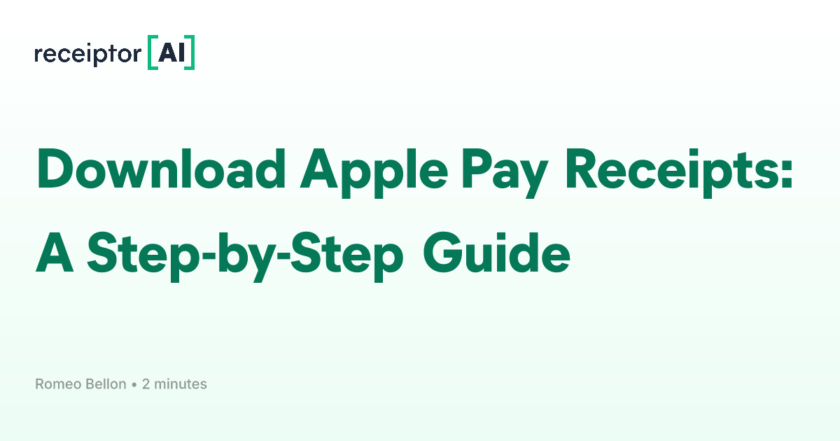 Download Apple Pay Receipts: A Step-by-Step Guide | Guides | Receiptor AI