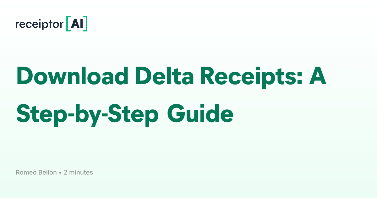 Download Delta Receipts: A Step-by-Step Guide | Guides | Receiptor AI
