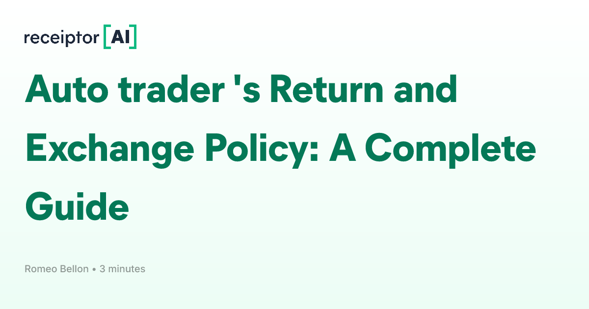 Auto trader 's Return and Exchange Policy: A Complete Guide | Guides ...