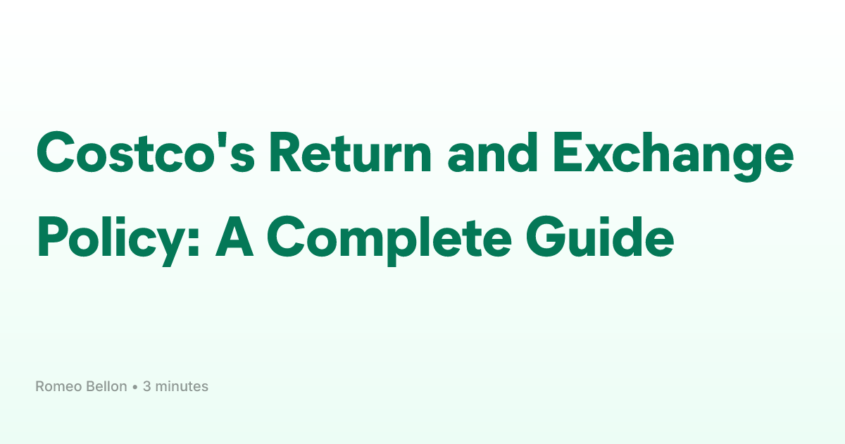 Costco's Return and Exchange Policy: A Complete Guide | Guides ...