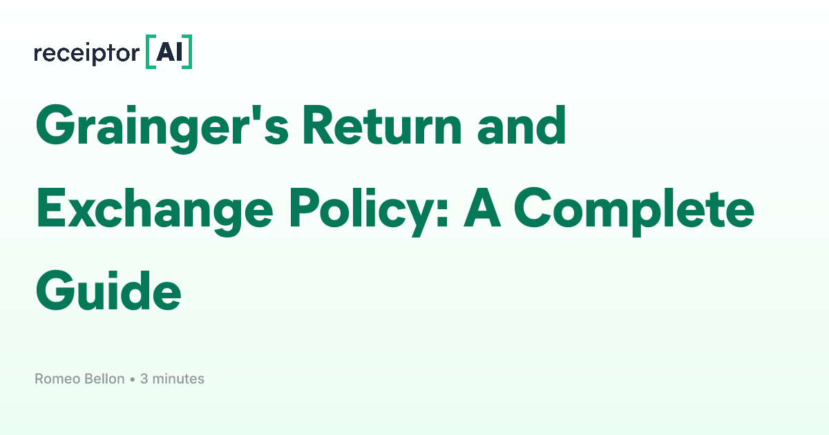Grainger's Return and Exchange Policy: A Complete Guide | Guides ...
