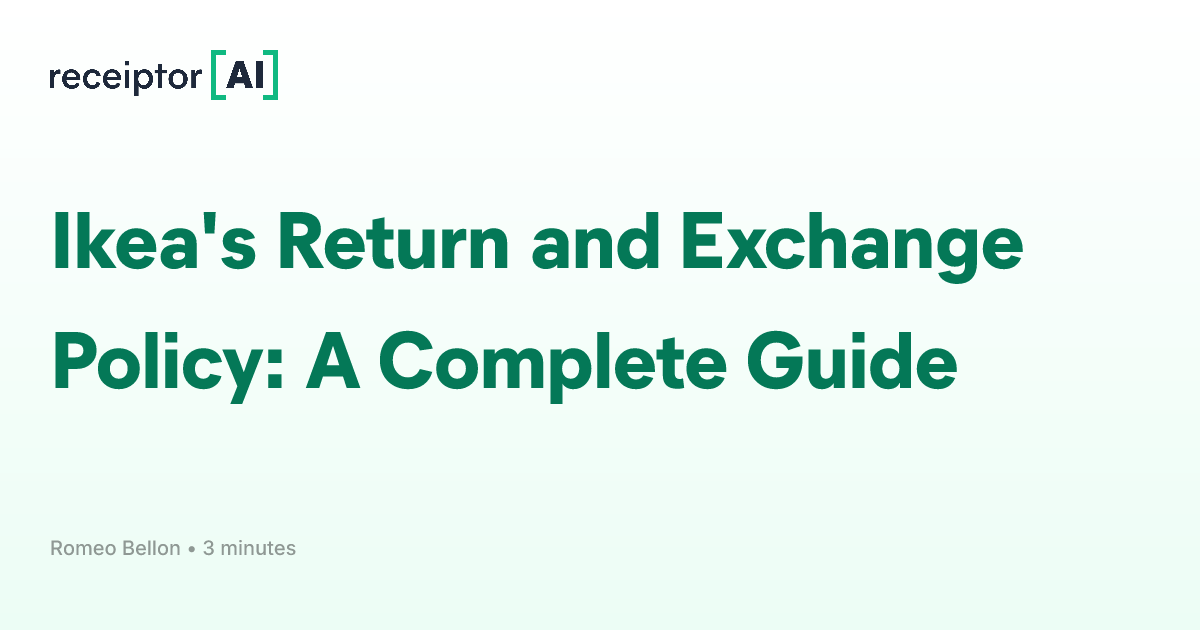Ikea's Return and Exchange Policy: A Complete Guide | Guides | Receiptor AI