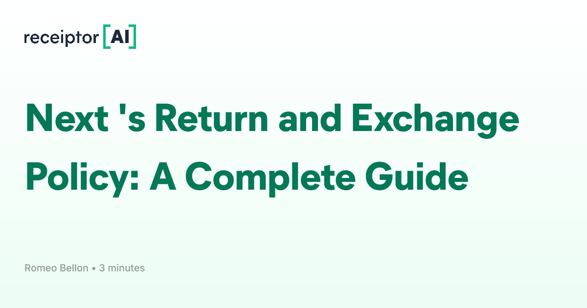 Next 's Return and Exchange Policy: A Complete Guide | Guides ...