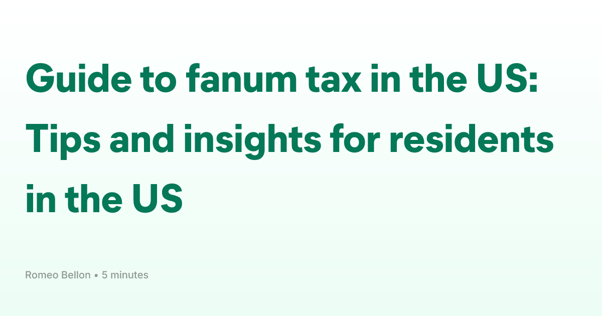 Guide to fanum tax in the US: Tips and insights for residents in the US ...
