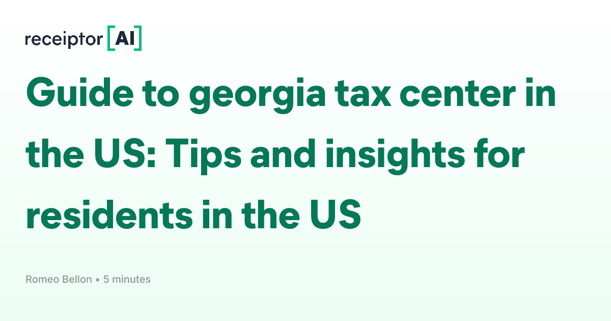 Guide to georgia tax center in the US: Tips and insights for residents ...