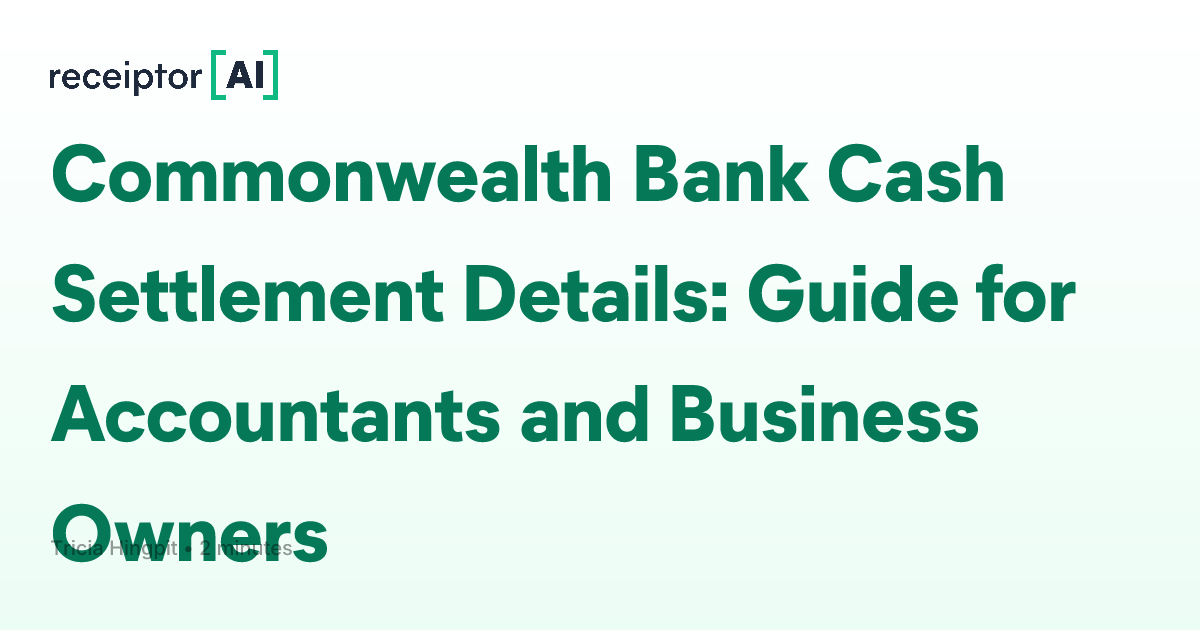 Commonwealth Bank Cash Settlement Details: Guide for Accountants and ...